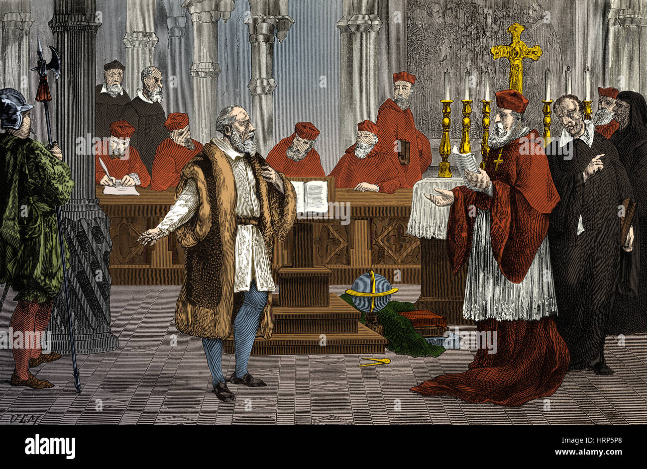 Galileo Galilei on Trial, 1633 Stock Photo - Alamy