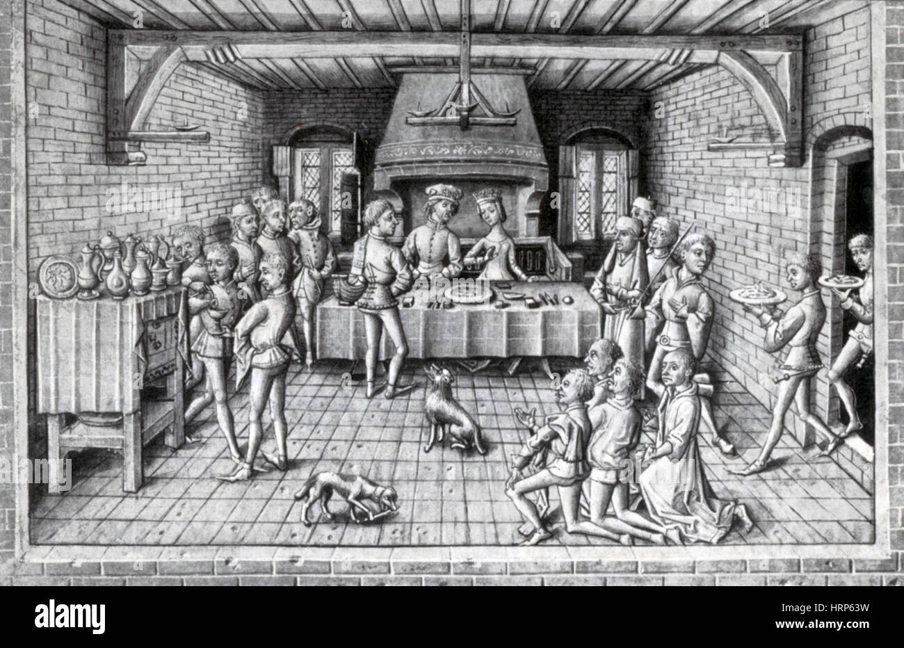 Charlemagne, Food Testers for Poison Stock Photo - Alamy