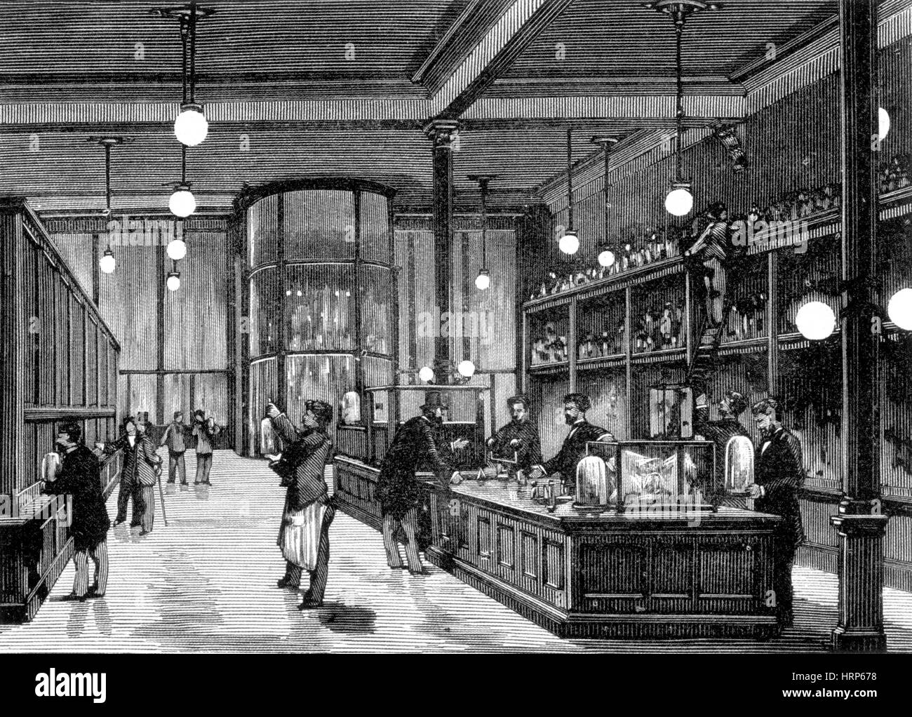 Joseph Swan's Electrical Workshop, 1881 Stock Photo - Alamy