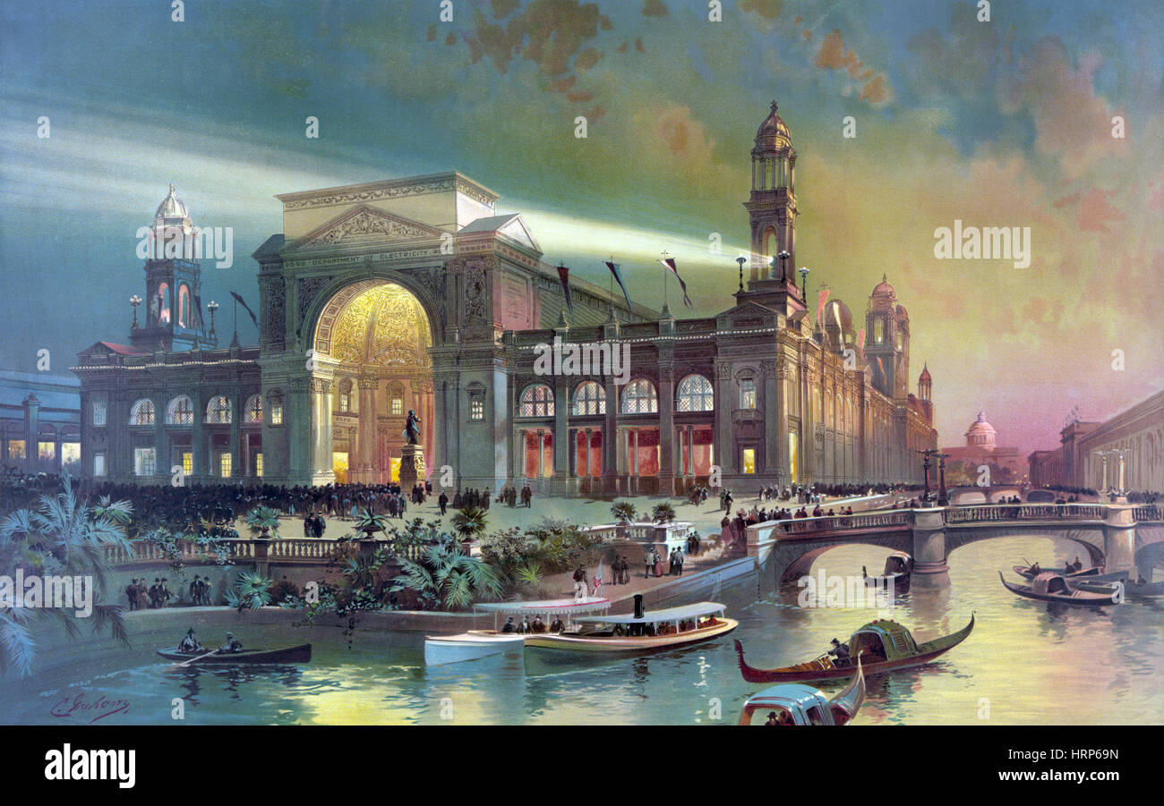 Chicago fair 1893 electrical building hi-res stock photography and ...
