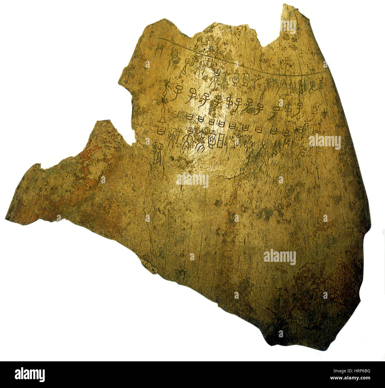 Pyromancy, Ancient Chinese Oracle Bone Stock Photo - Alamy