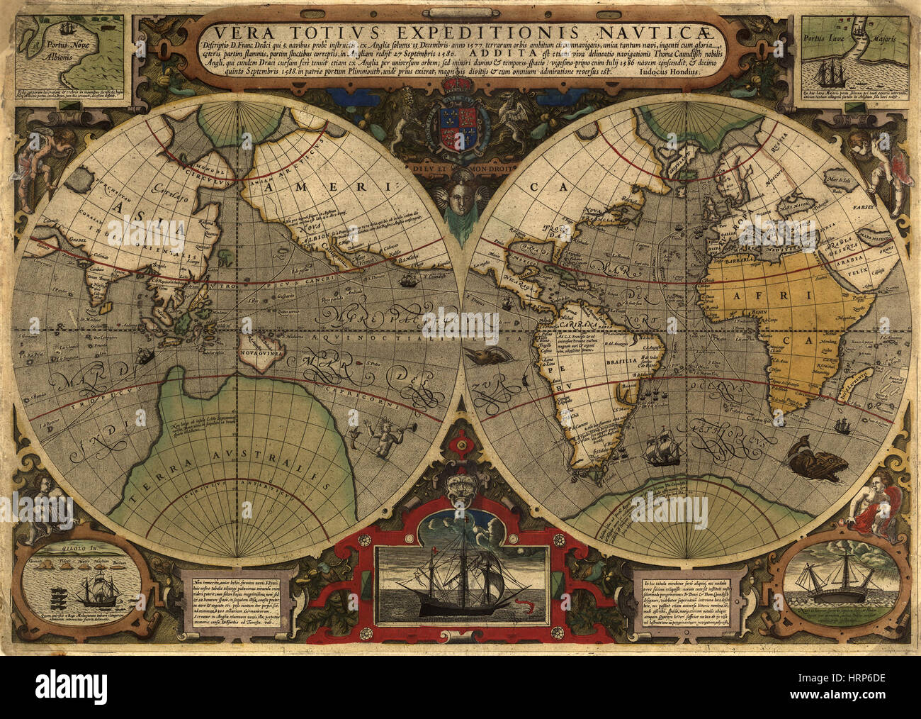 English exploration 16th century map hi-res stock photography and ...