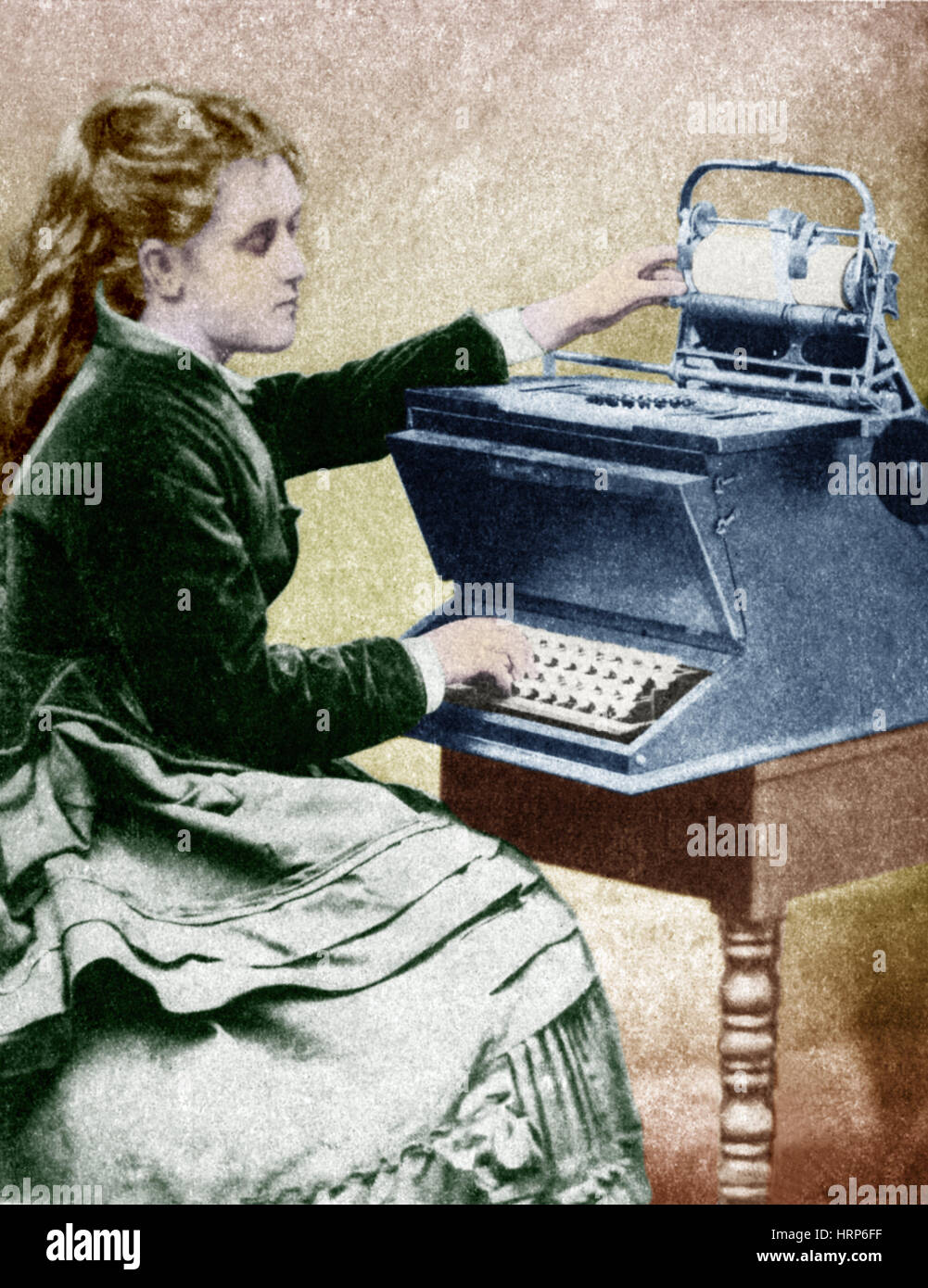 The First Typist, 1872 Stock Photo - Alamy