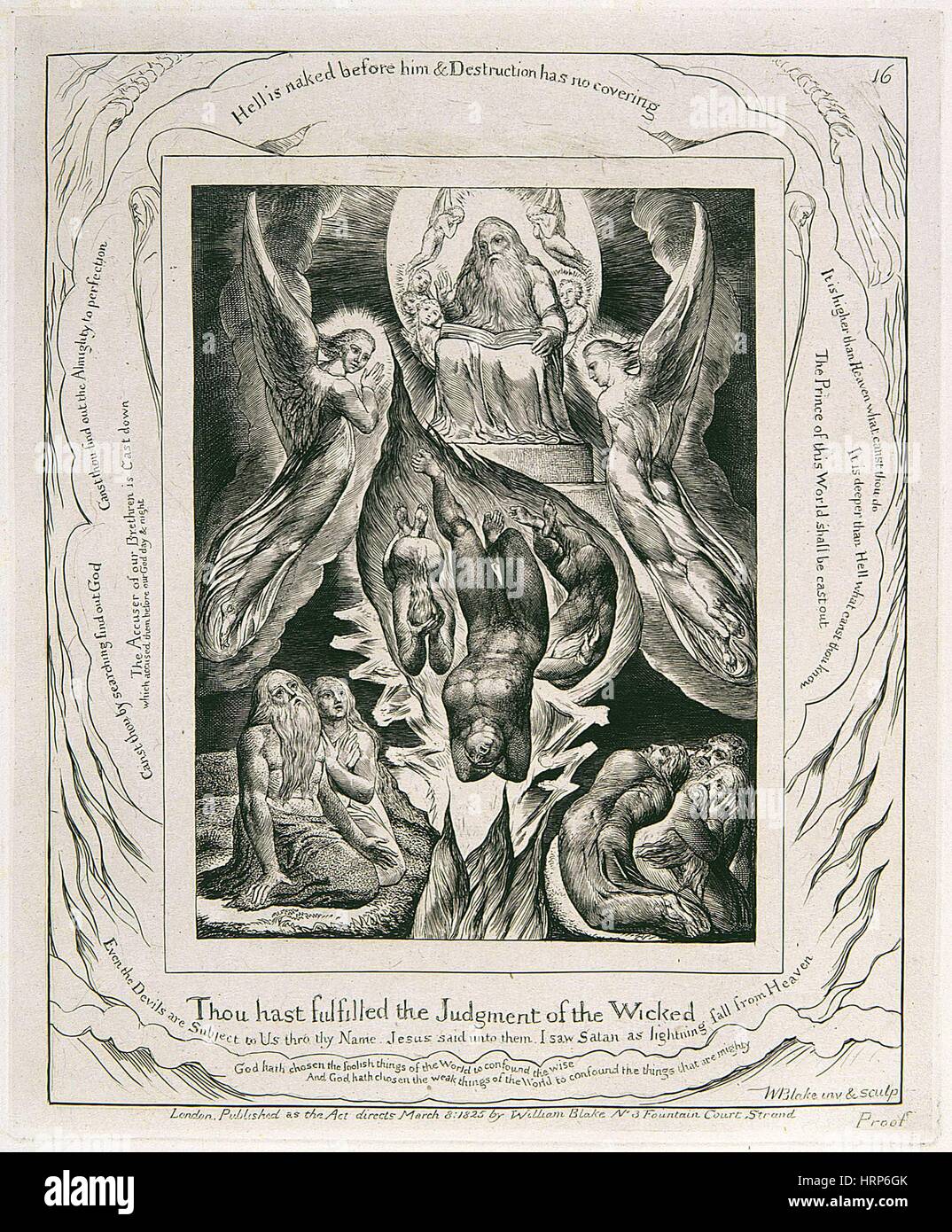 William Blake's "The Fall of Satan Stock Photo - Alamy