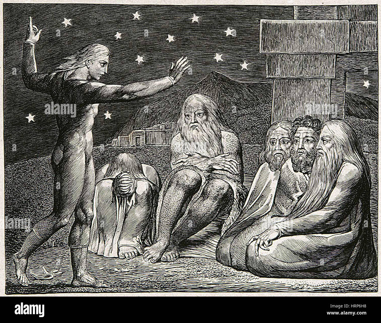 William Blake's "The Wrath of Elihu Stock Photo - Alamy