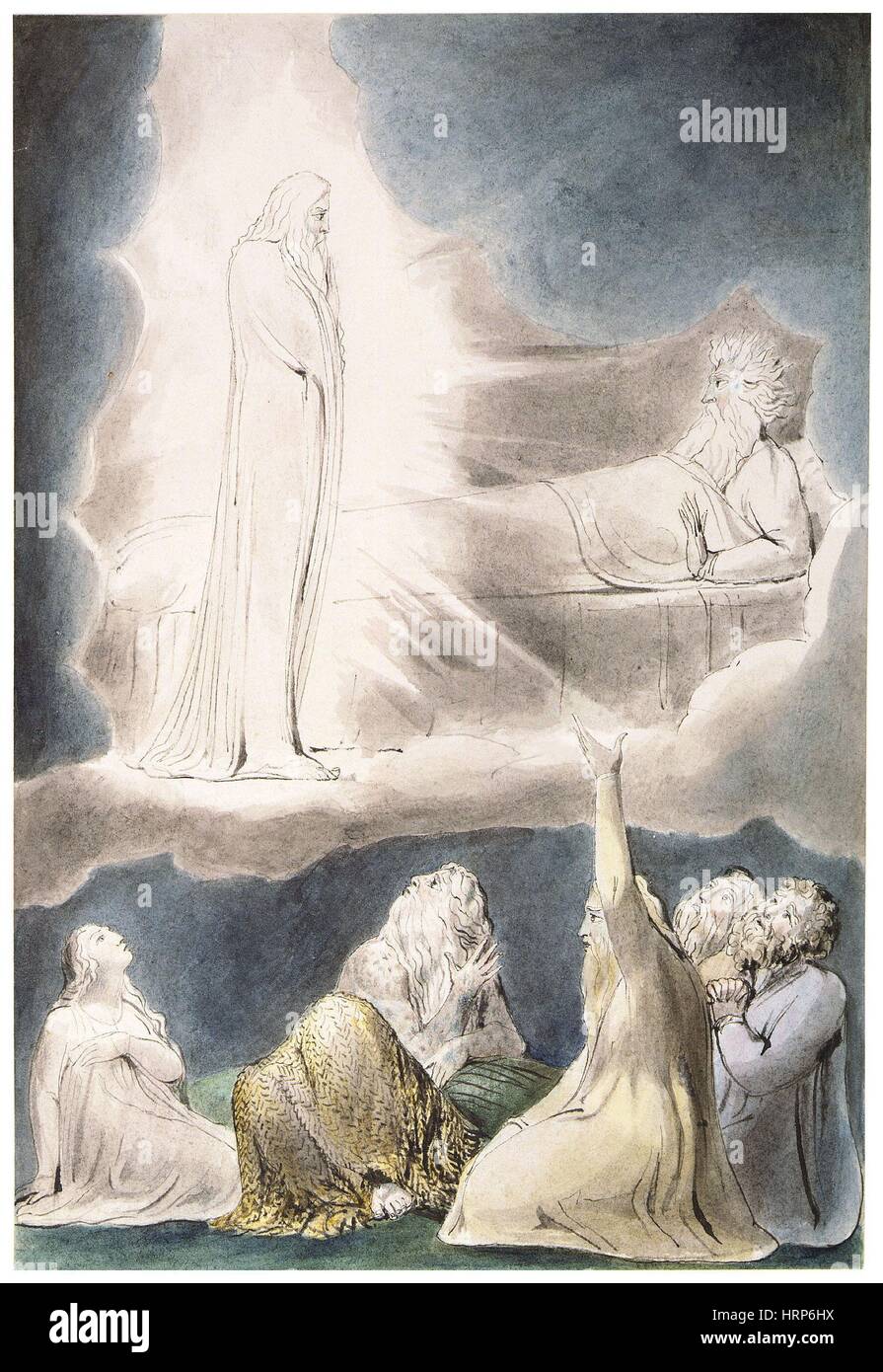 William Blake's "The Vision of Eliphaz Stock Photo - Alamy