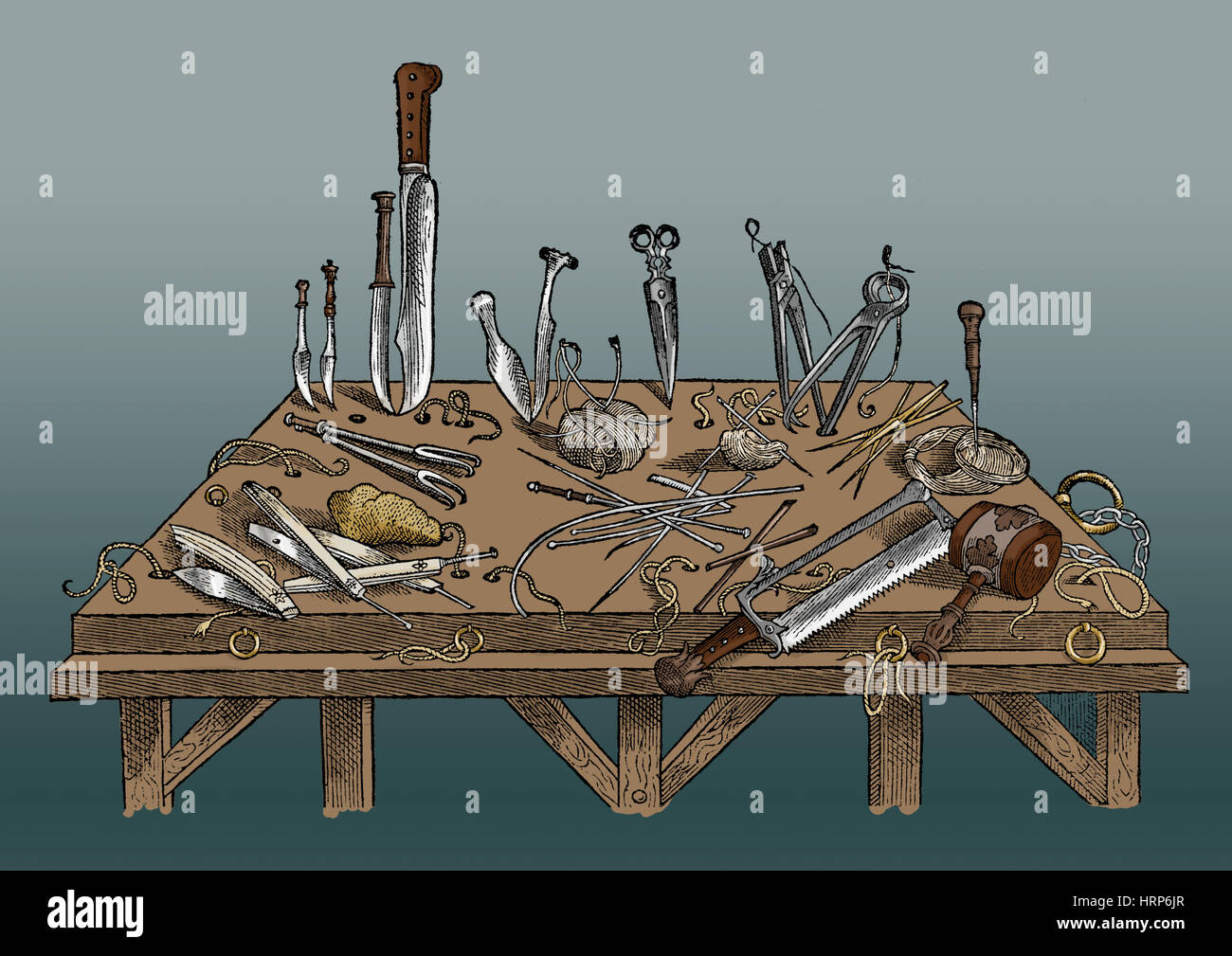 Dissecting Tools, Vesalius, 16th Century Stock Photo - Alamy