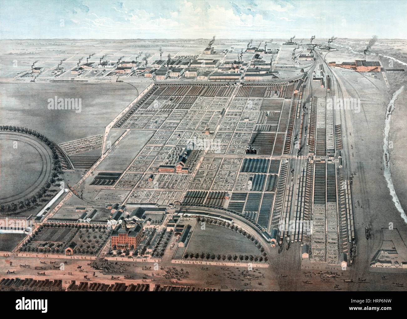 Chicago, Union Stock Yard, 1878 Stock Photo - Alamy