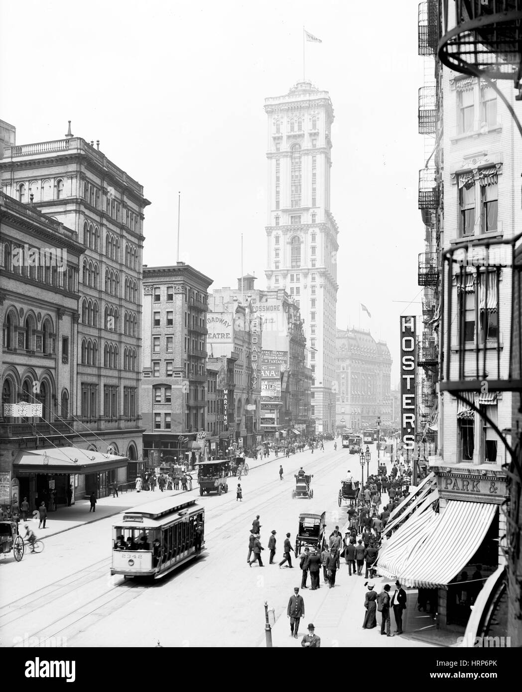 NYC, Broadway and Times Building, 1904-10 Stock Photo - Alamy