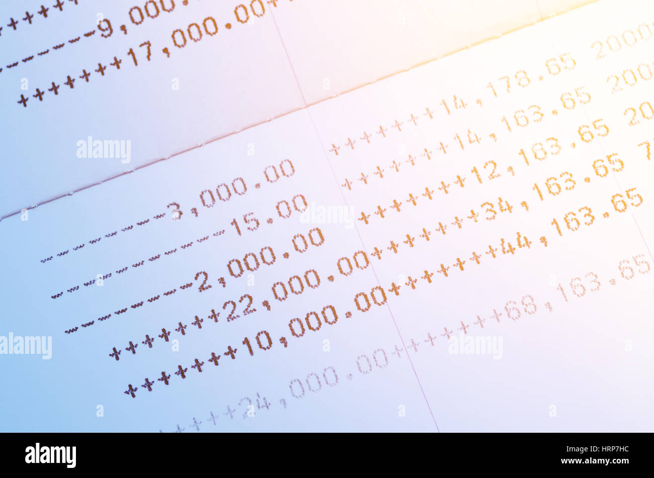 Close up bank statement, passbook as background Stock Photo - Alamy