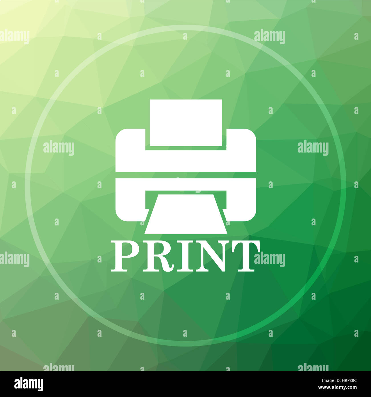 Printer with word PRINT icon. Printer with word PRINT website button on ...