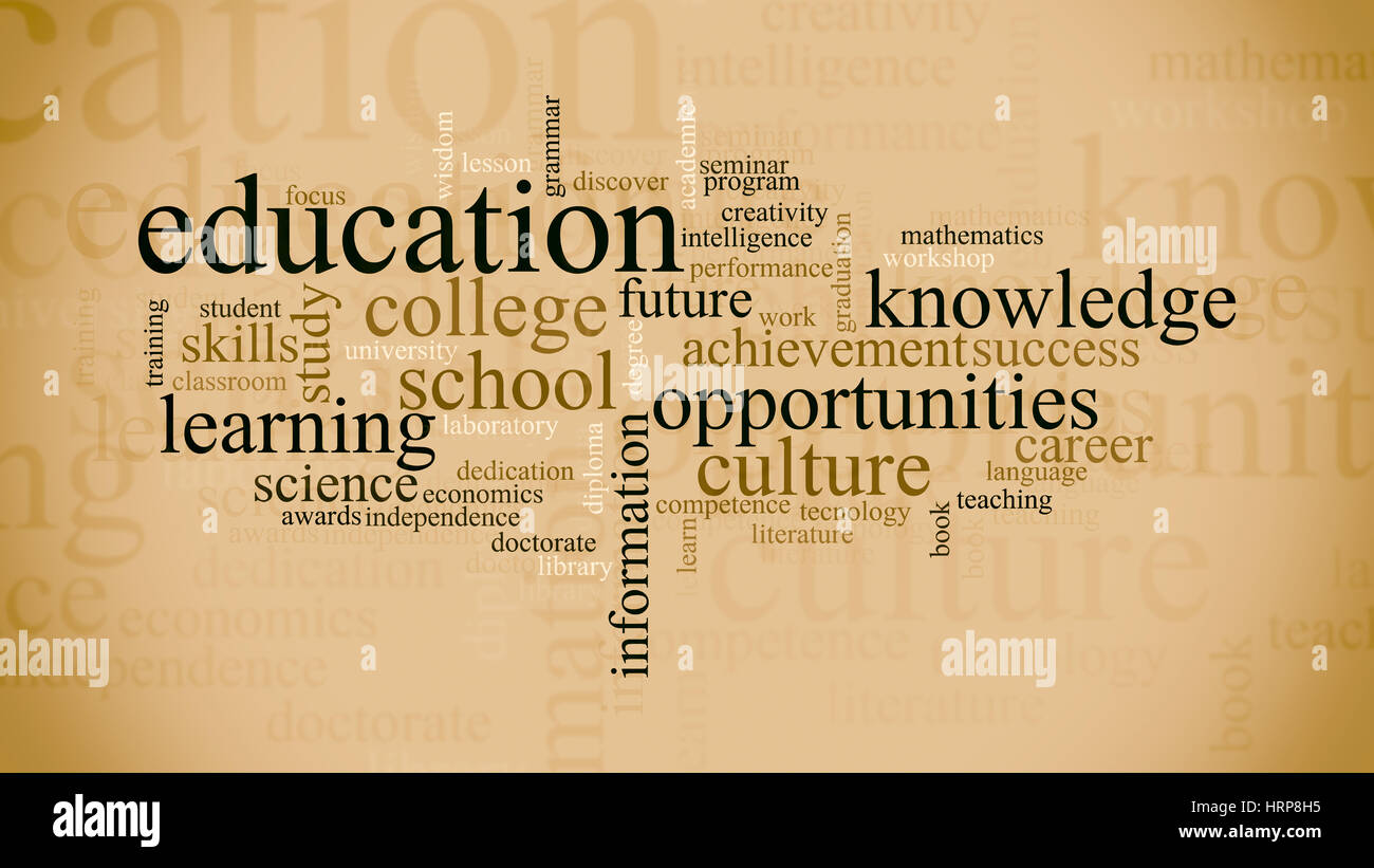 Education word cloud hi-res stock photography and images - Alamy