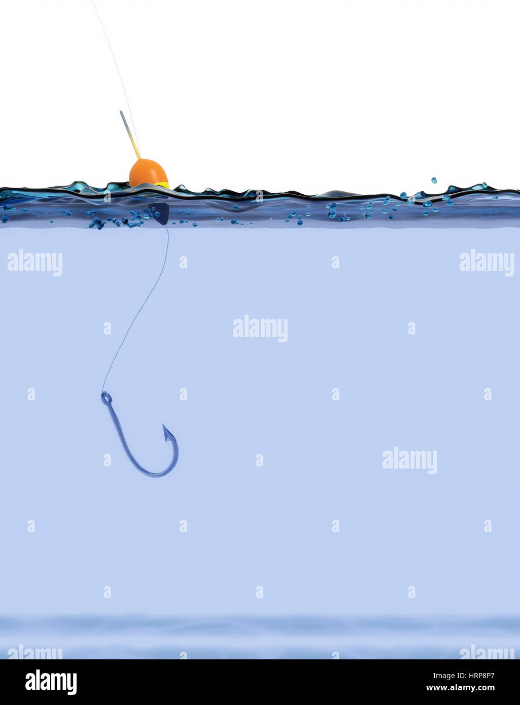 Empty fishing hook water hi-res stock photography and images - Alamy