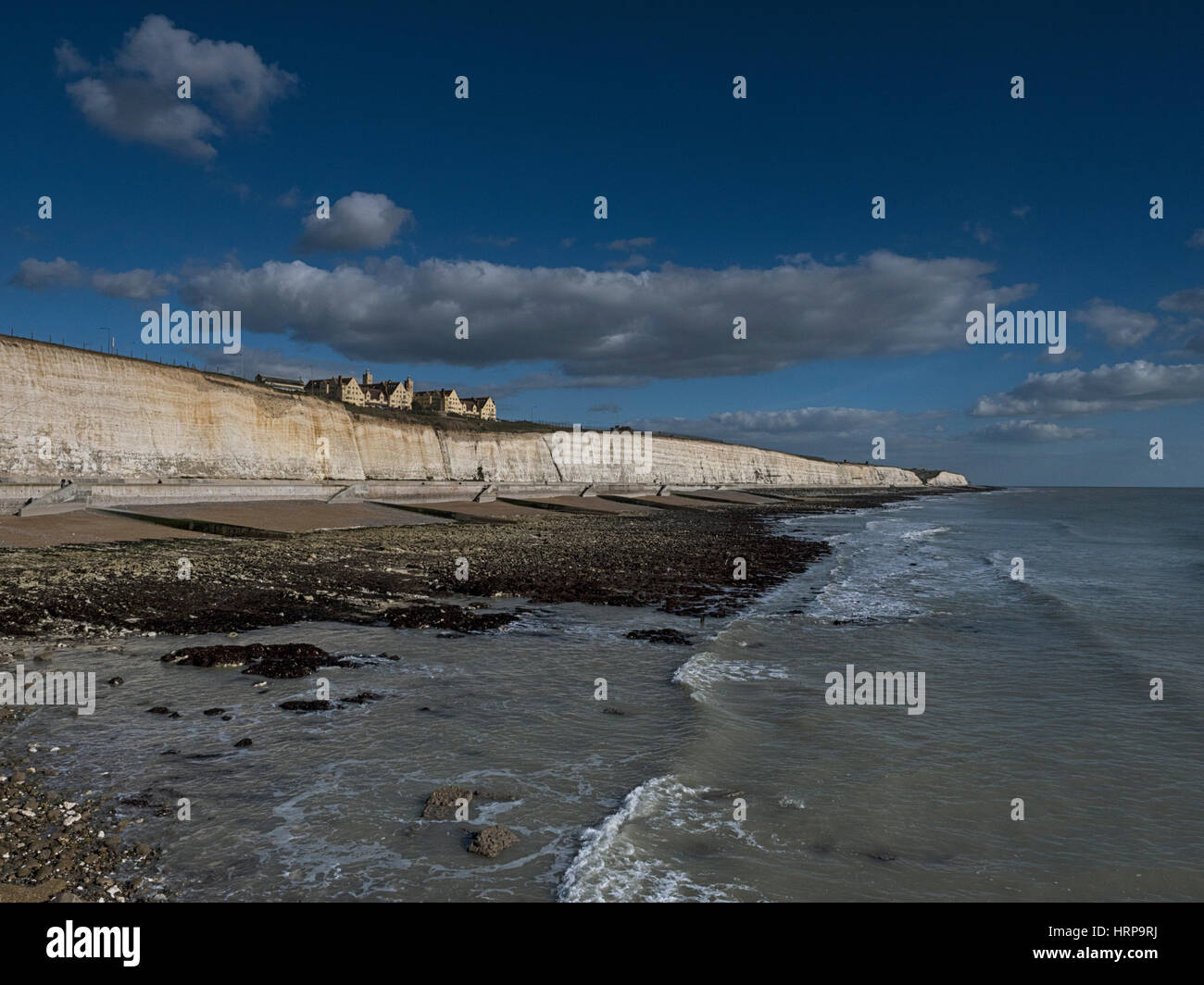Roedean School stands on top of white cliffs where the South Downs meet ...
