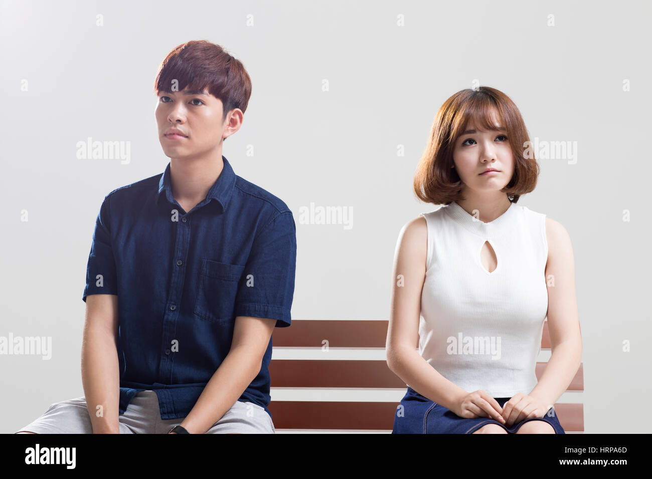 Young couple ignoring each other Stock Photo - Alamy