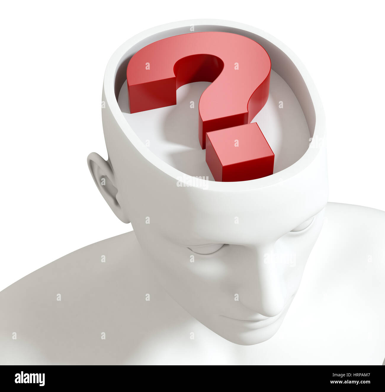 Question mark human head 3d hi-res stock photography and images - Alamy