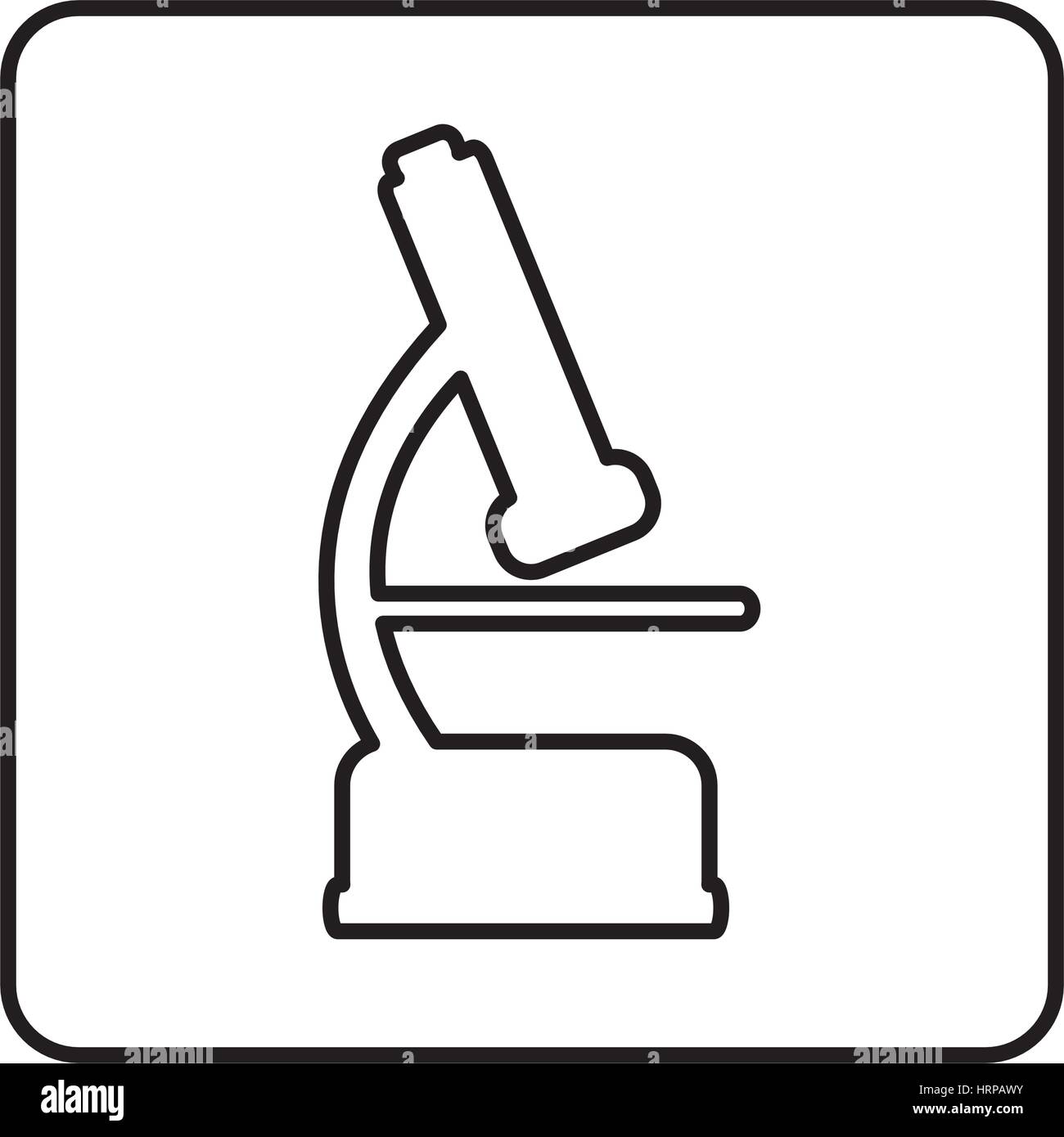 monochrome contour square with microscope icon Stock Vector Image & Art ...