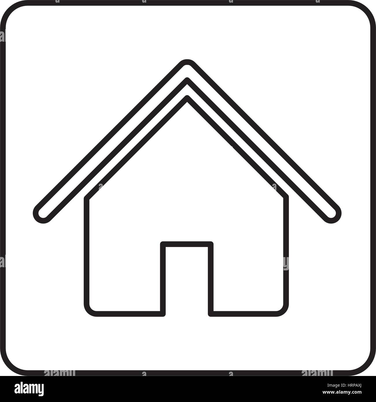 monochrome contour square with house icon Stock Vector Image & Art - Alamy