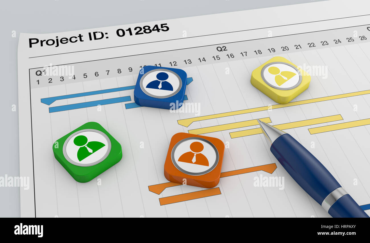 Gantt chart 3d paper icon hi-res stock photography and images - Alamy