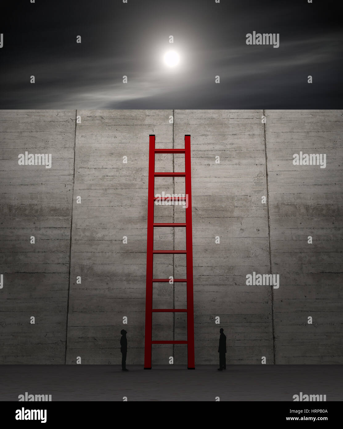 3d human ladder red hi-res stock photography and images - Alamy