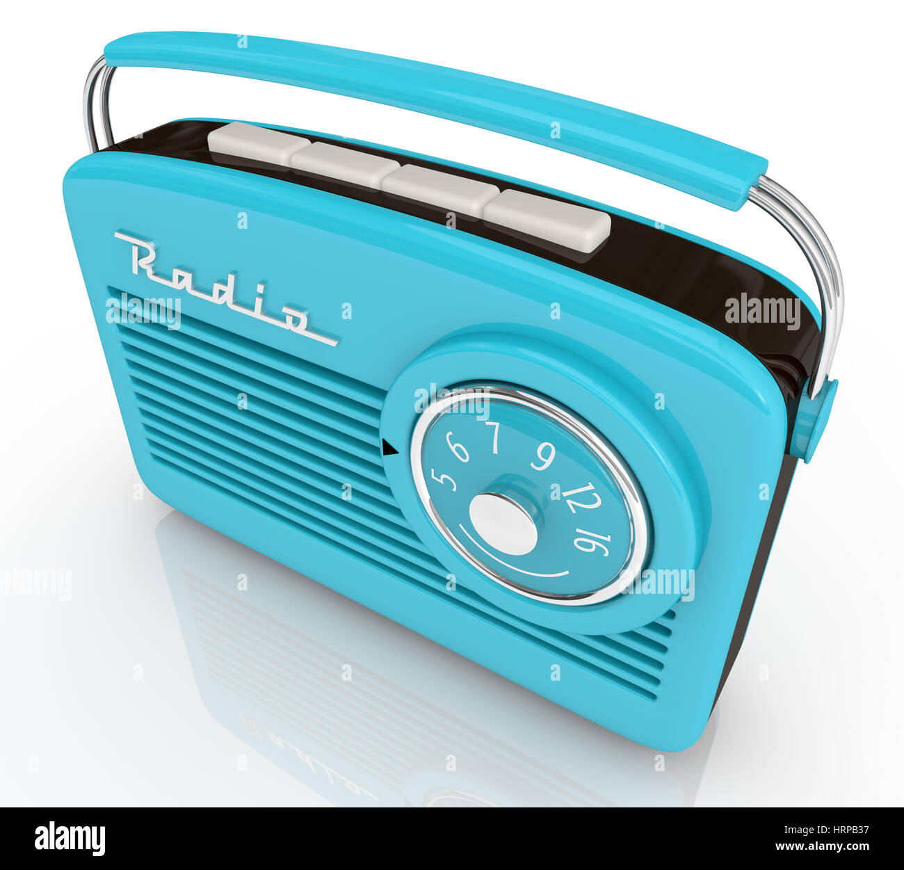 close up view of one beautiful vintage radio (3d render Stock Photo - Alamy