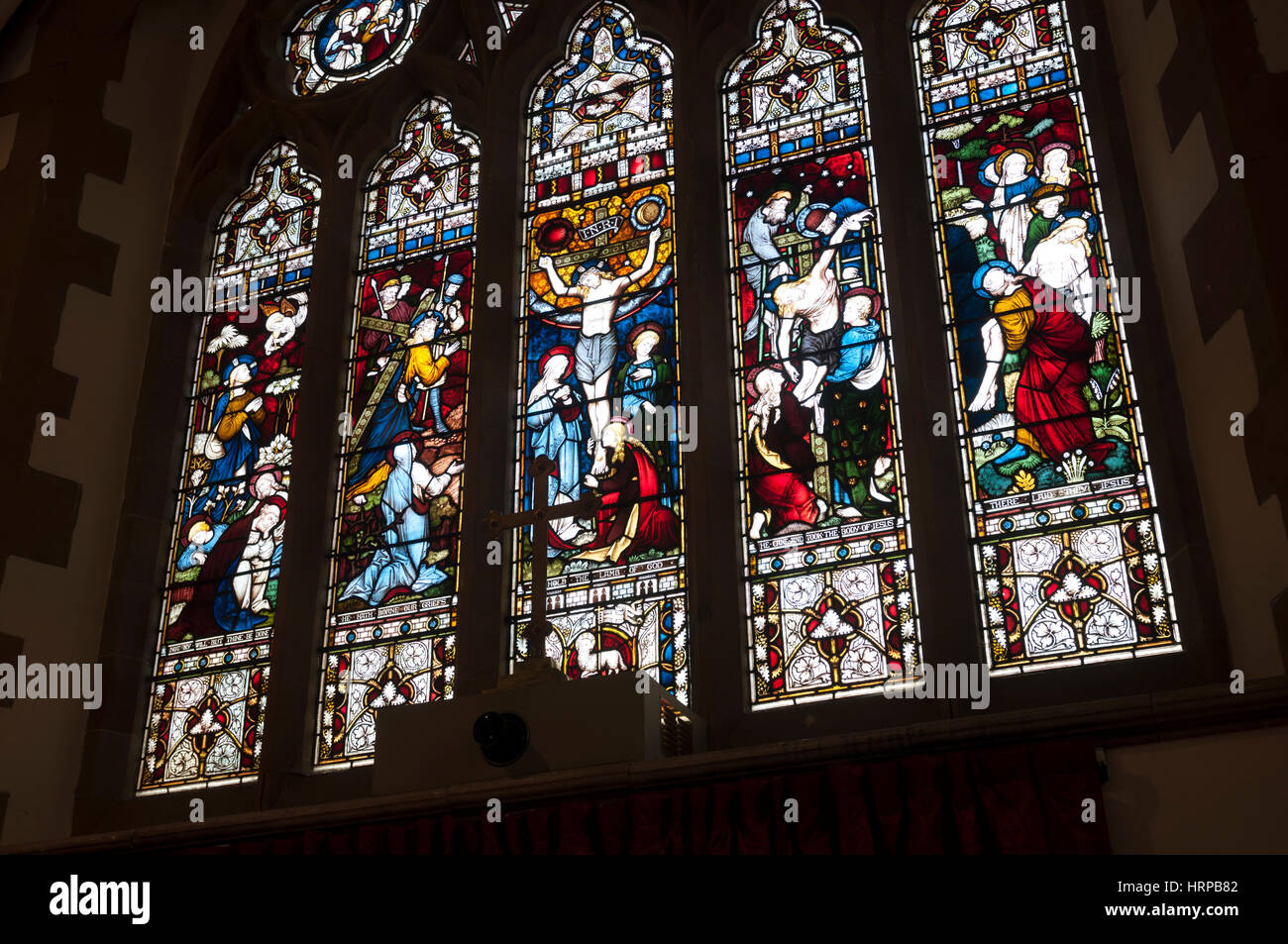 The East Window, St. Nicholas Church, Alcester, Warwickshire, England ...