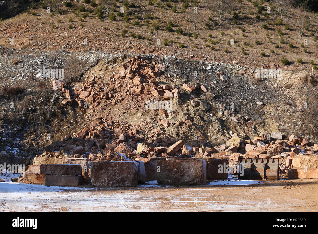 big marble blocks at a wide quarry outdoors Stock Photo - Alamy