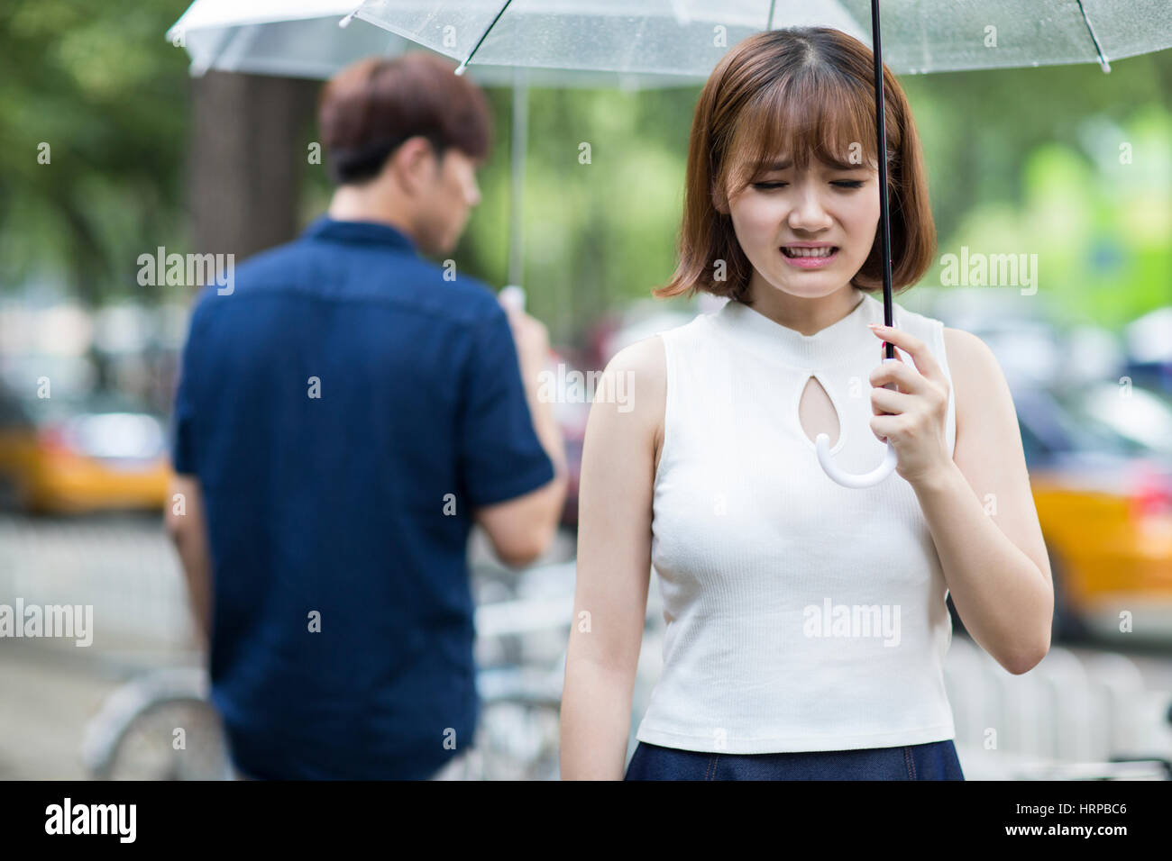 Young couple break up Stock Photo - Alamy