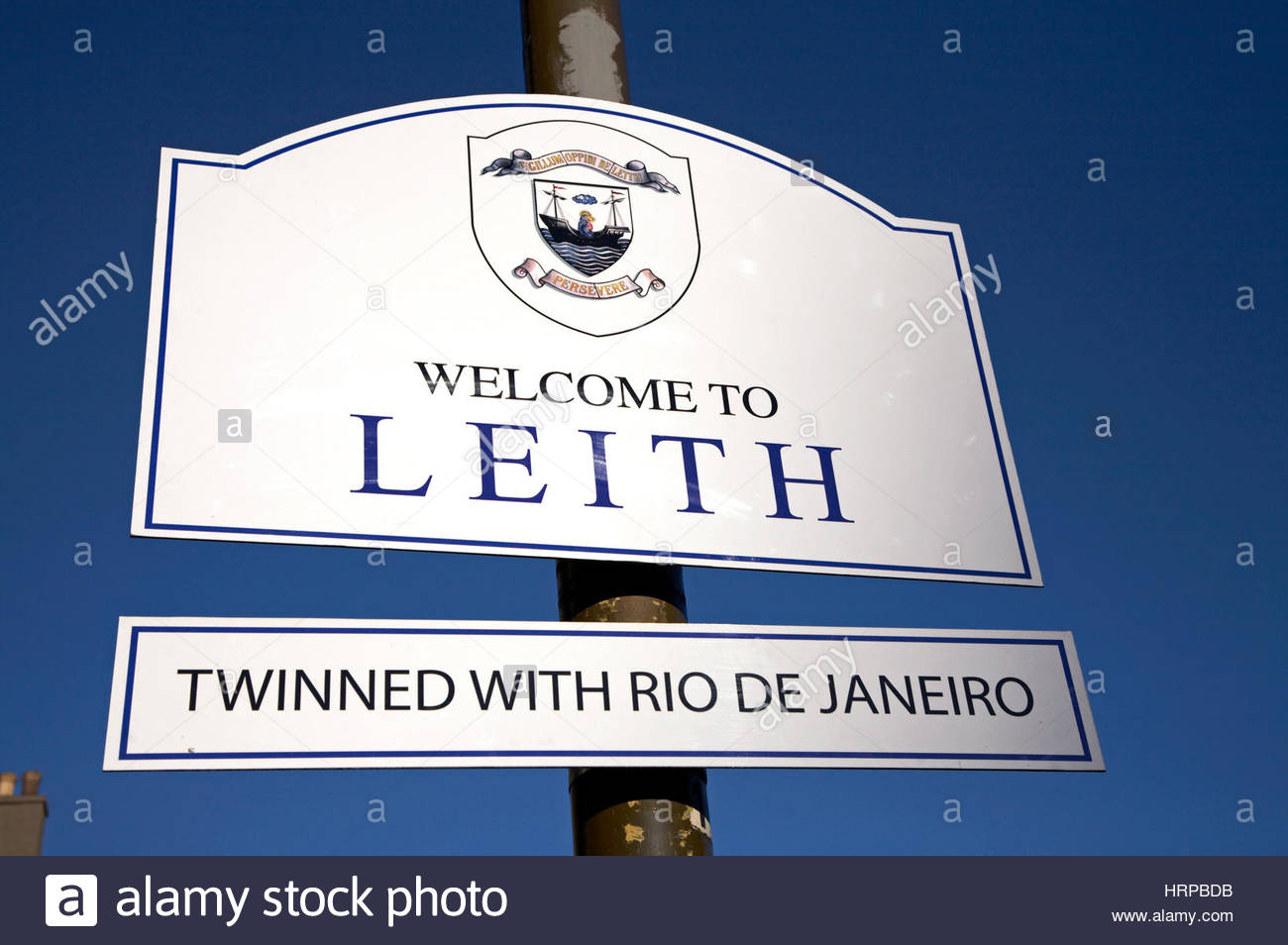 Welcome to Leith sign, Edinburgh, Scotland Stock Photo - Alamy