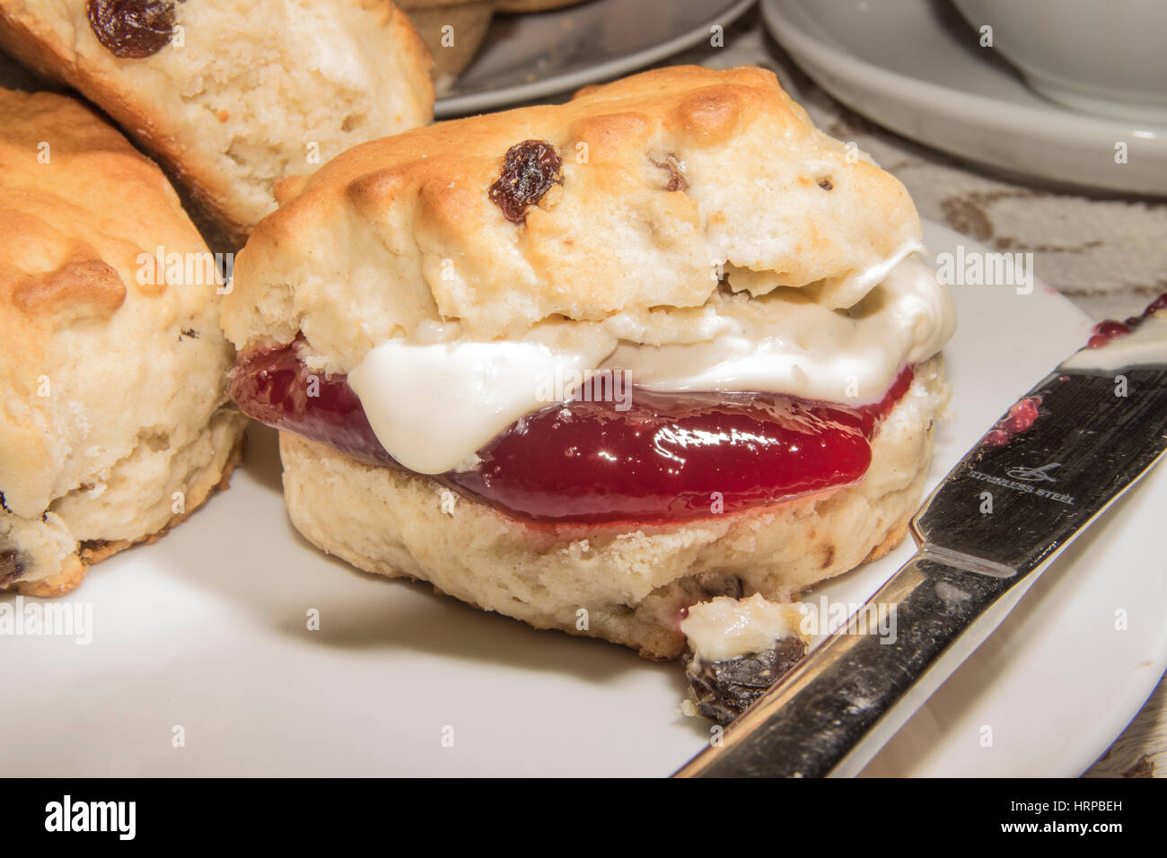 British Afternoon Tea and Scones Stock Photo - Alamy