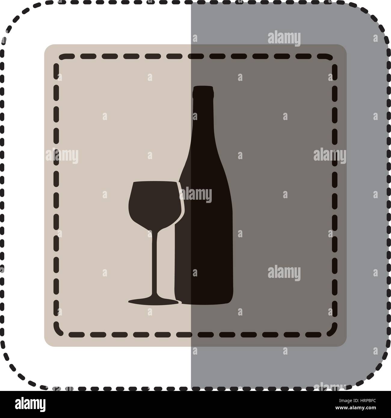 Sticker monochrome square label Stock Vector Images - Alamy