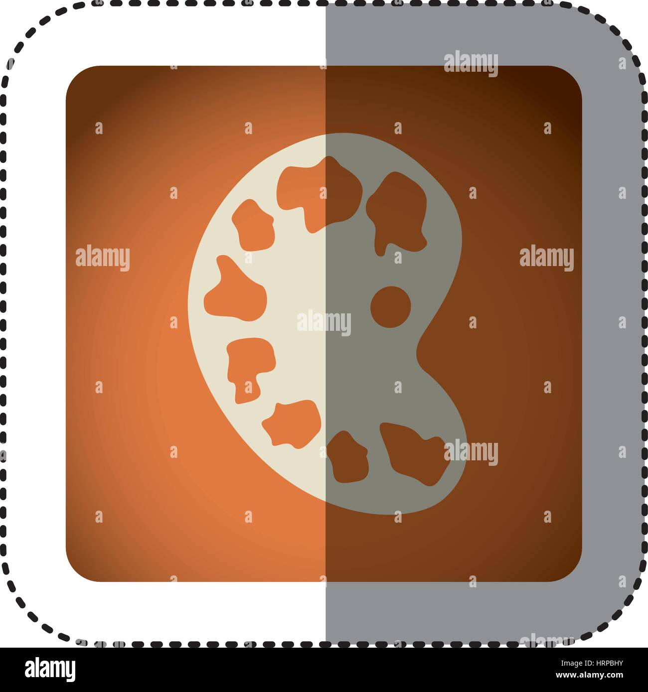 sticker color square with art palette icon Stock Vector Image & Art - Alamy