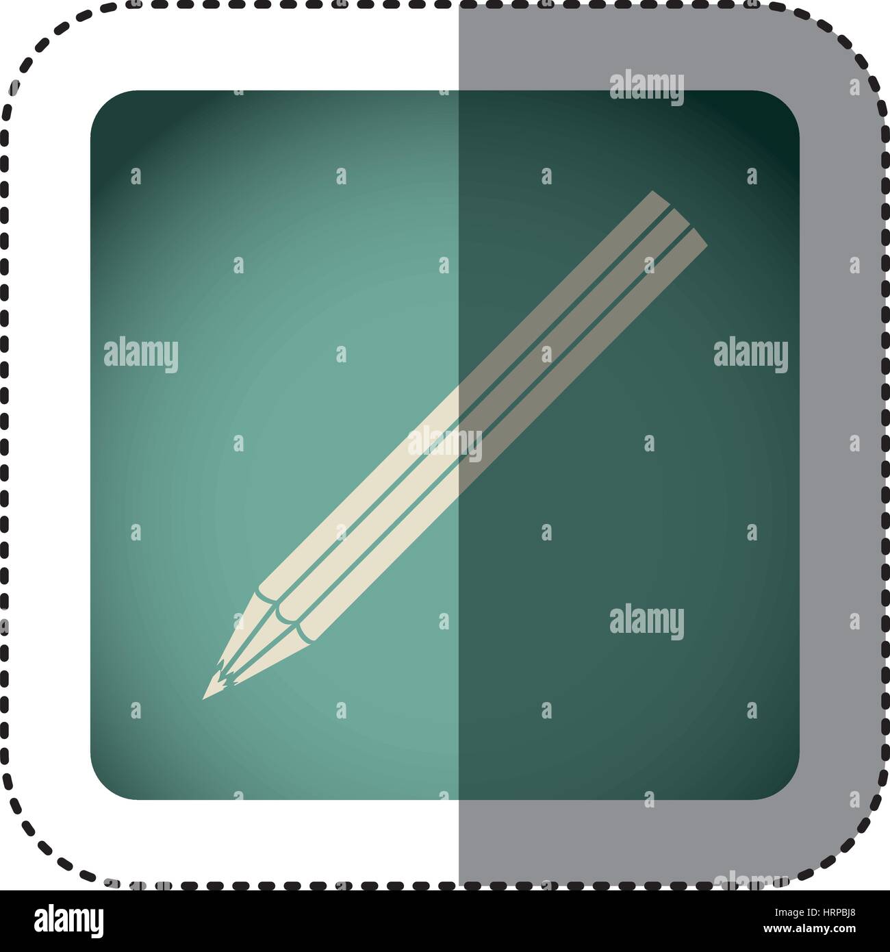 Color sticker square pencil Stock Vector Images - Alamy