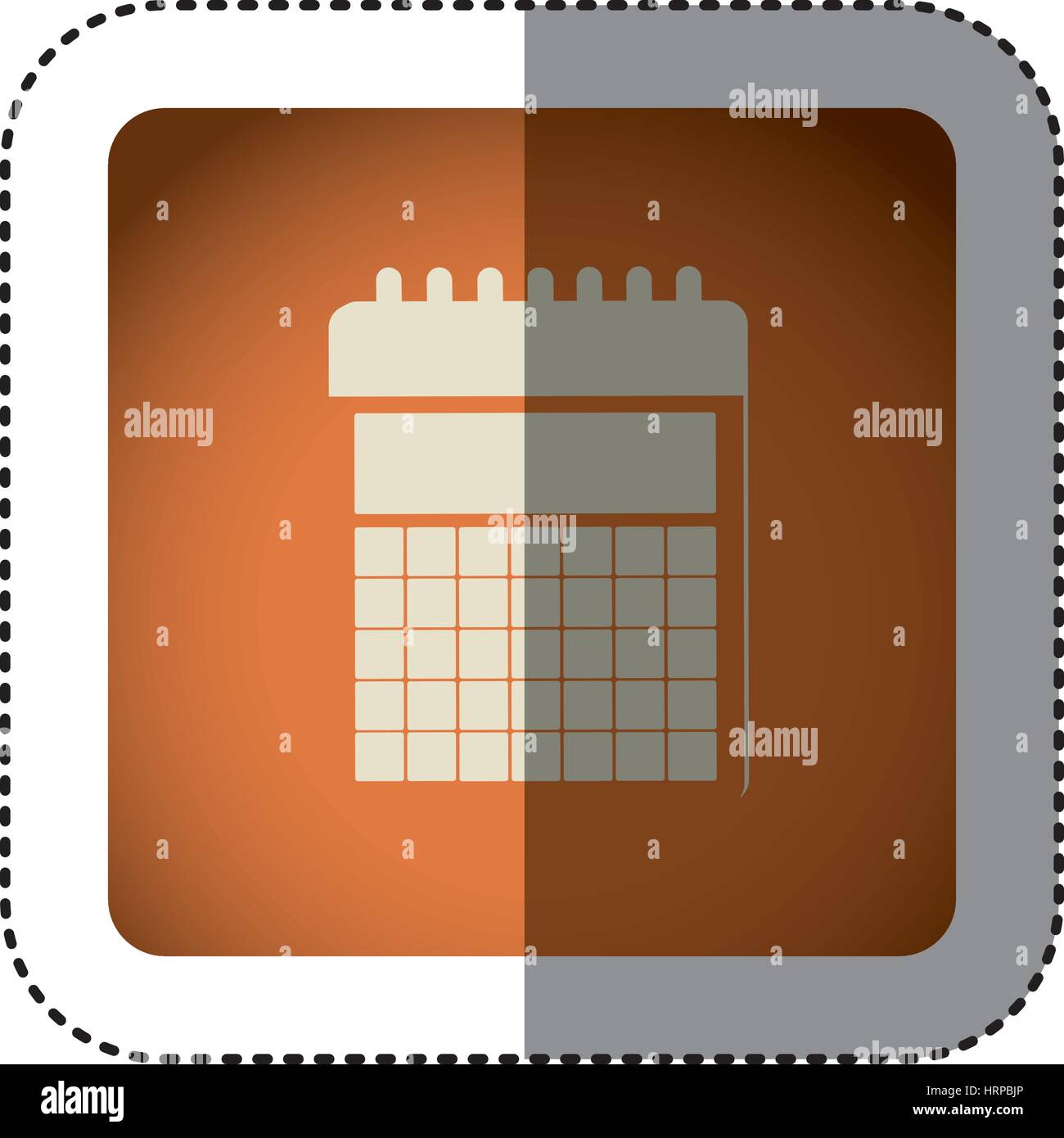 sticker color square with calendar icon Stock Vector Image & Art - Alamy