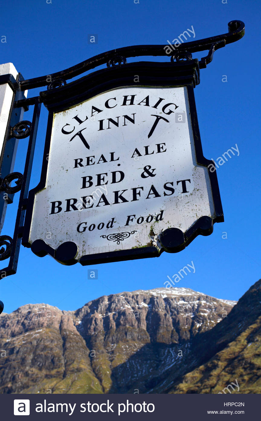 Clachaig inn sign hi-res stock photography and images - Alamy