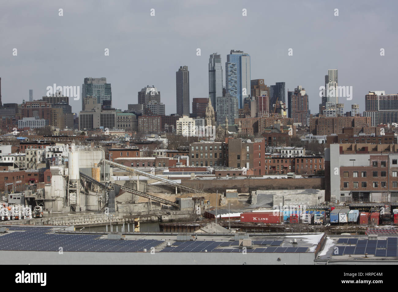 Looking across neighborhoods to the fast growing skyline in downtown ...