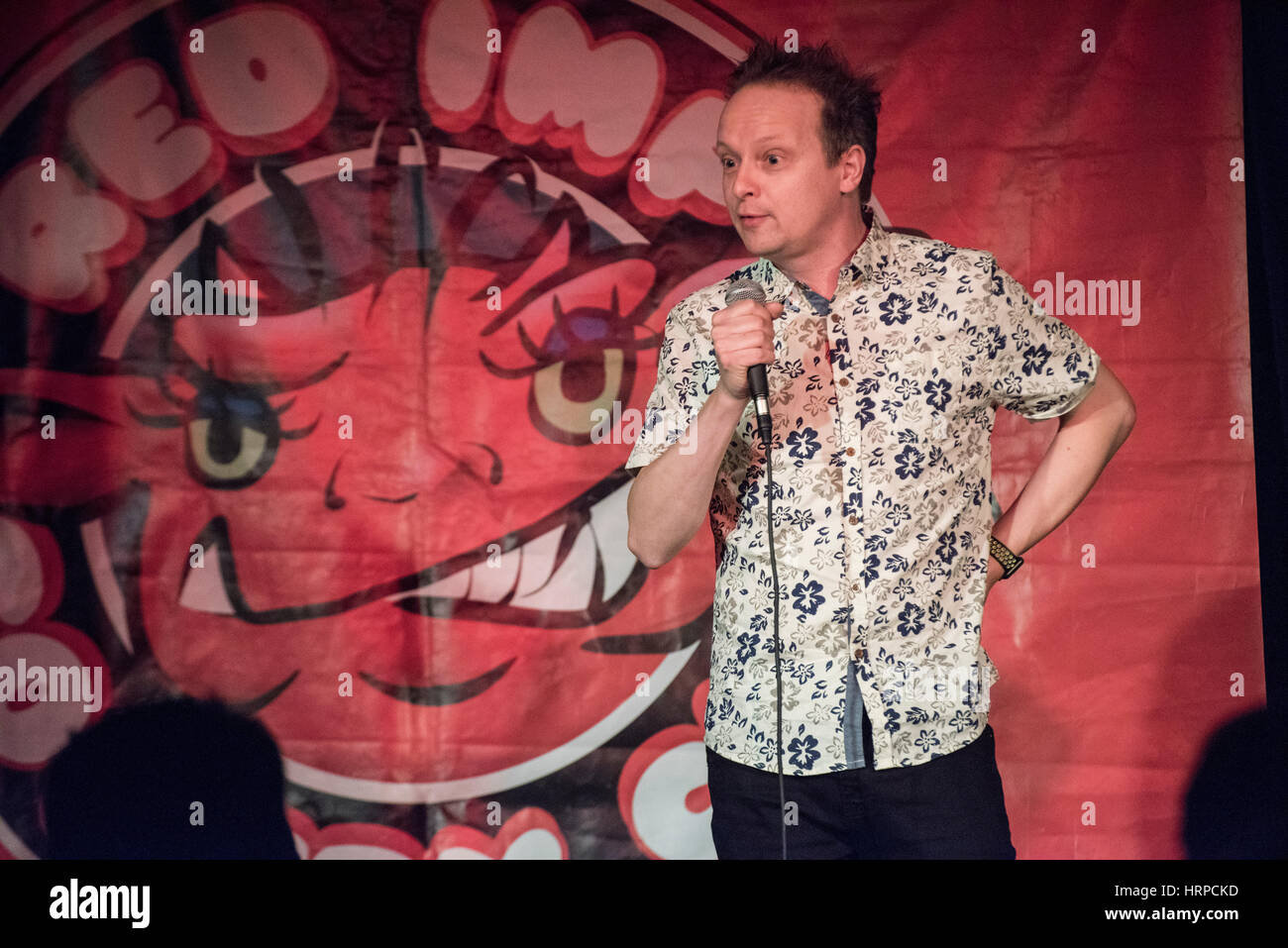 Comedian and writer Stephen Grant at The Red Imp Comedy Club @ The Rose ...
