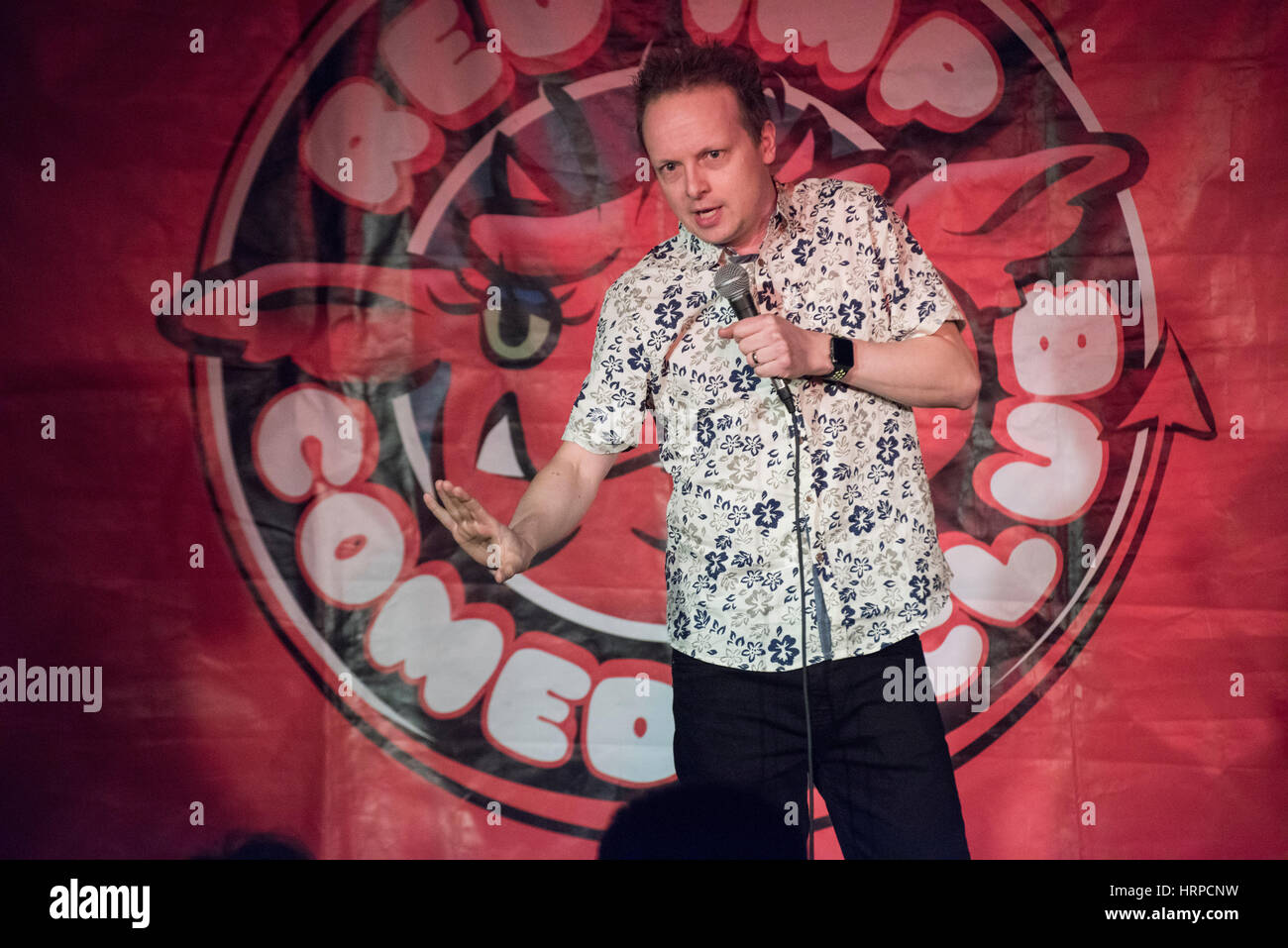Comedian and writer Stephen Grant at The Red Imp Comedy Club @ The Rose ...