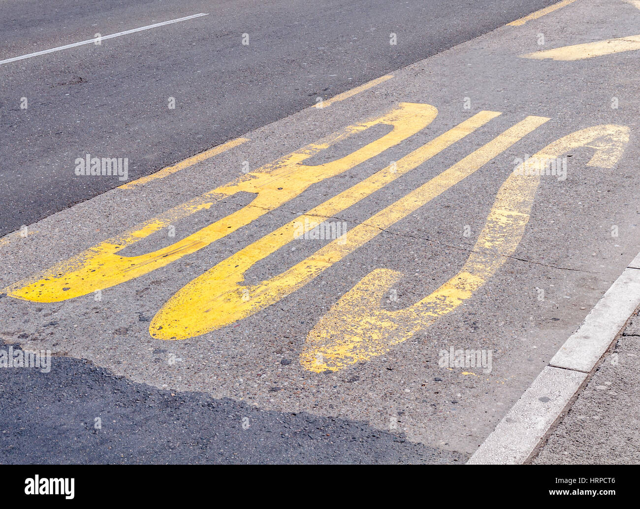 London bus lane sign hi-res stock photography and images - Alamy