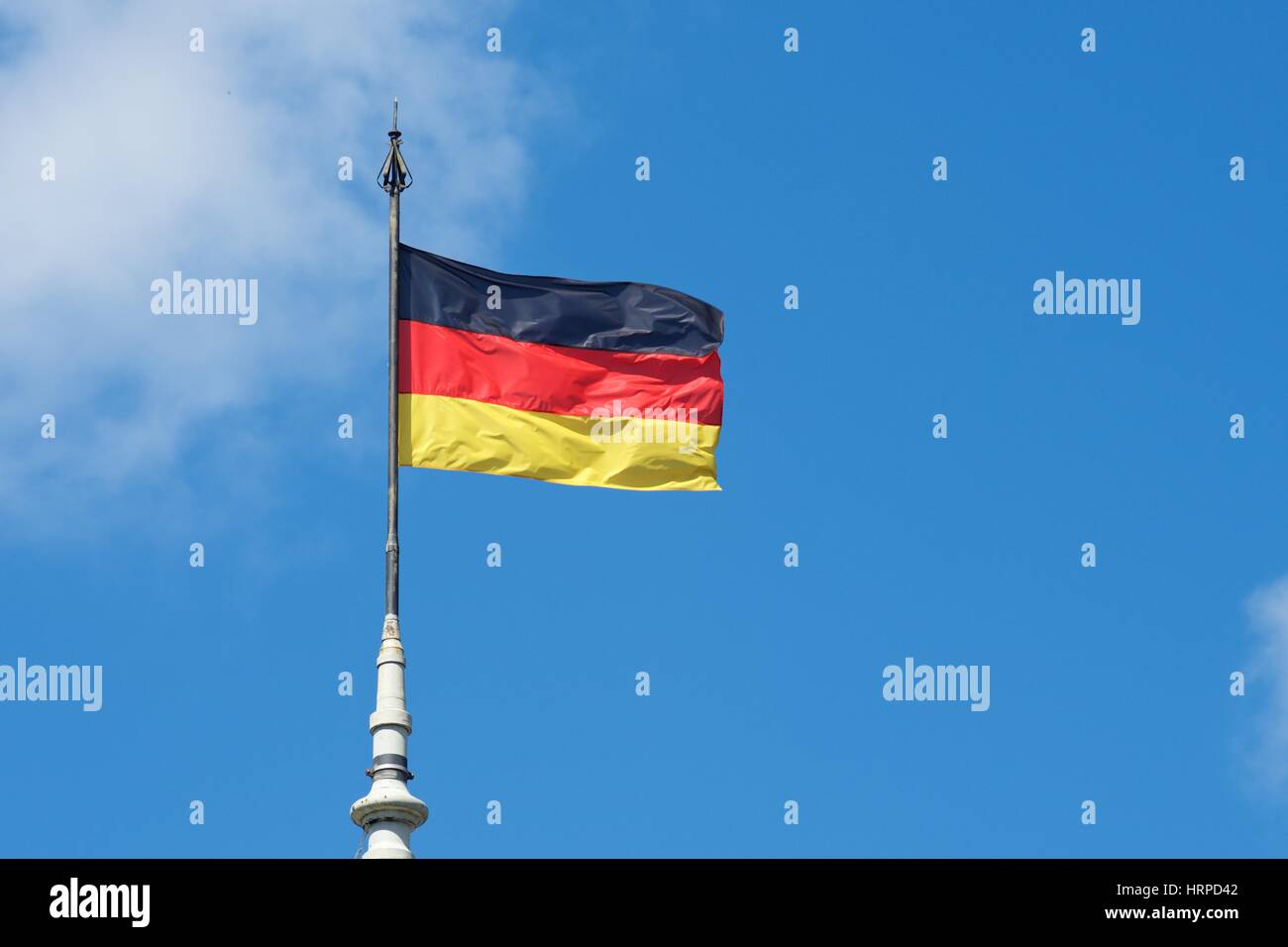 German national flag waving in the wind Stock Photo - Alamy