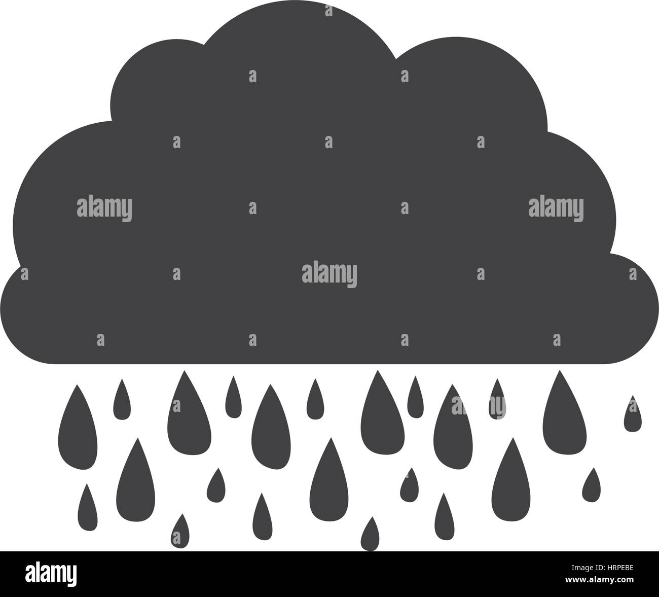 gray silhouette of cloud with rain Stock Vector Image & Art - Alamy