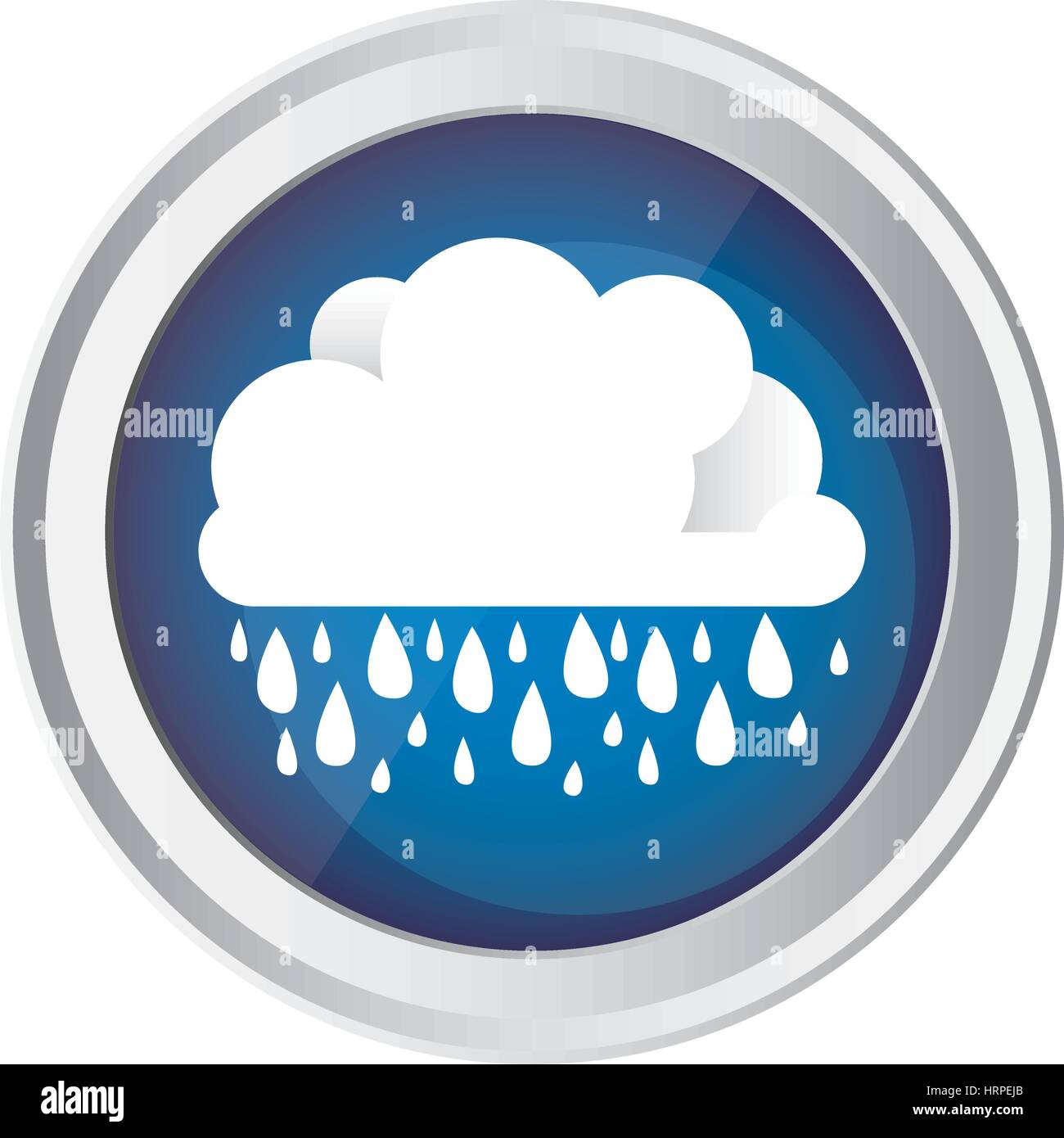 color circular frame and blue background with cloud with rain Stock ...