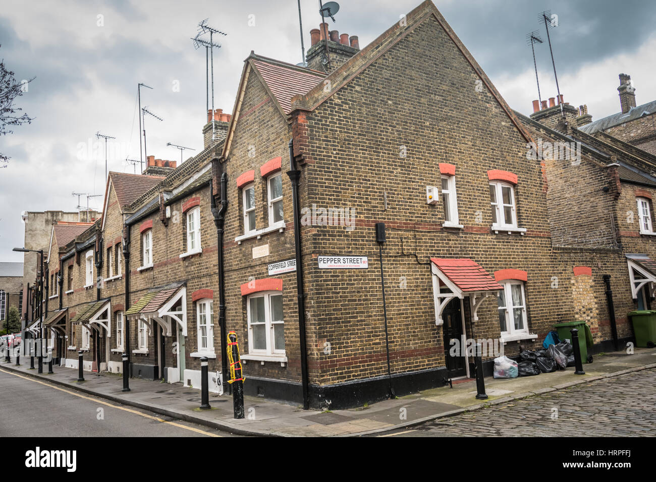 Terraced houses on Copperfield Street, London, SE1 Stock Photo - Alamy
