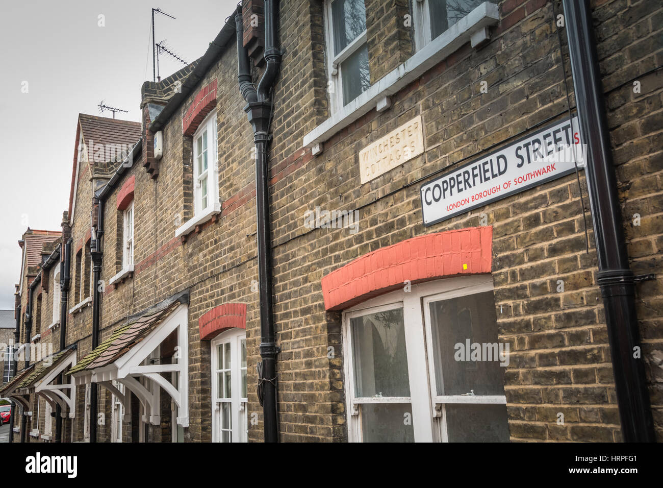 Terraced houses on Copperfield Street, London, SE1 Stock Photo - Alamy