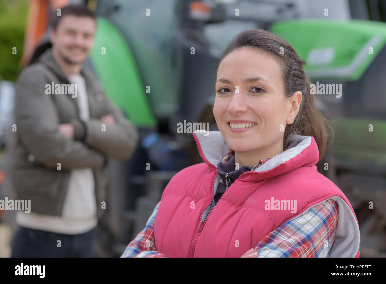 Couple by a tractor hi-res stock photography and images - Alamy