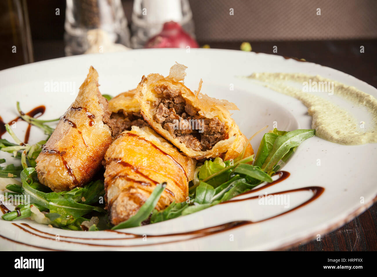 Minced meat fried in frying hi-res stock photography and images - Alamy