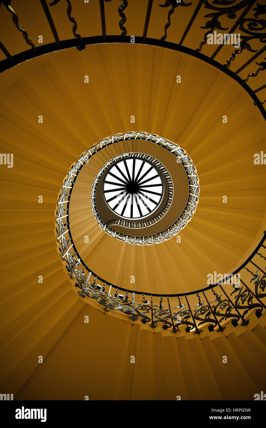Queens House London, Tulip Staircase Stock Photo - Alamy