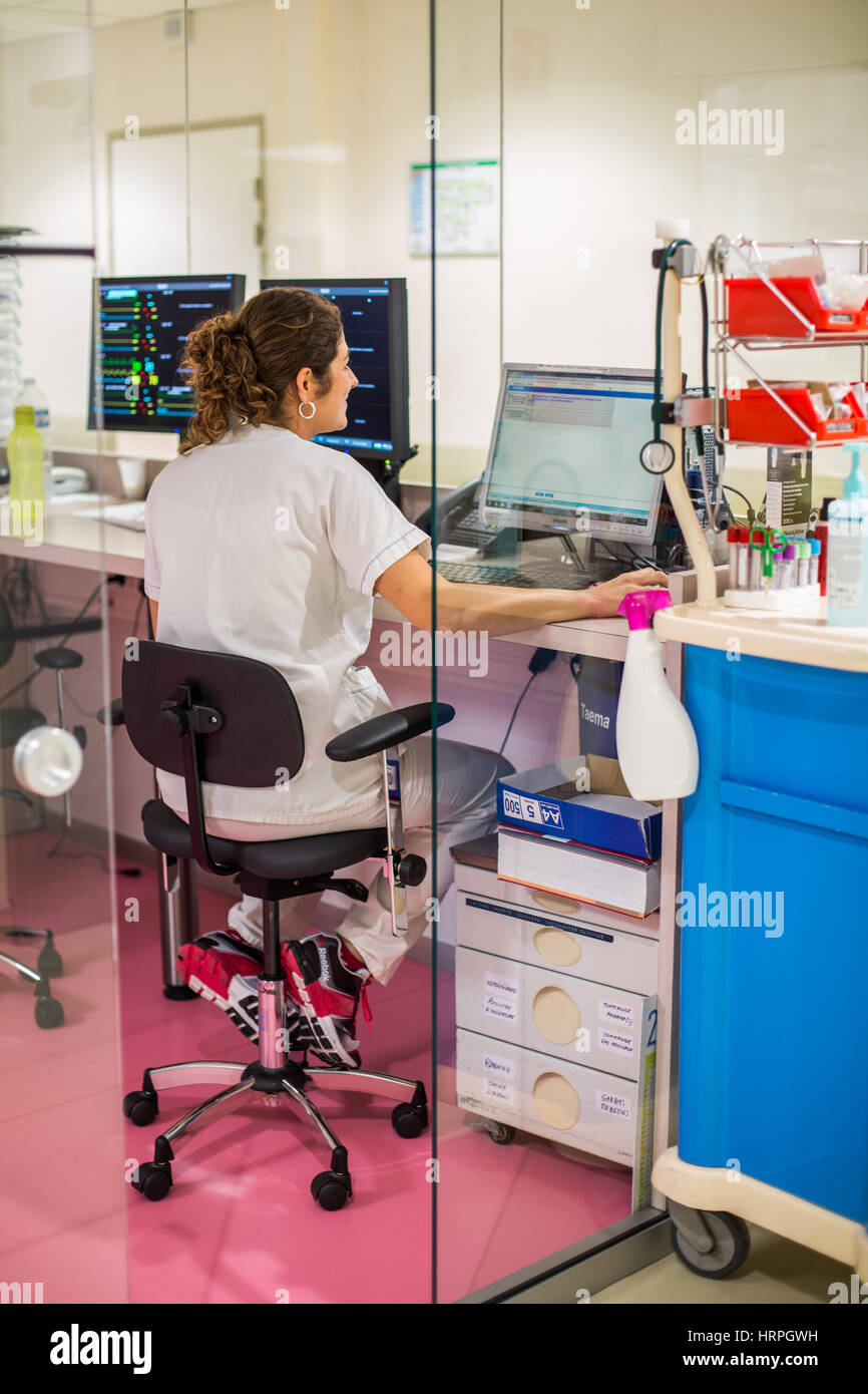 Nurse in a private hospital, France Stock Photo - Alamy