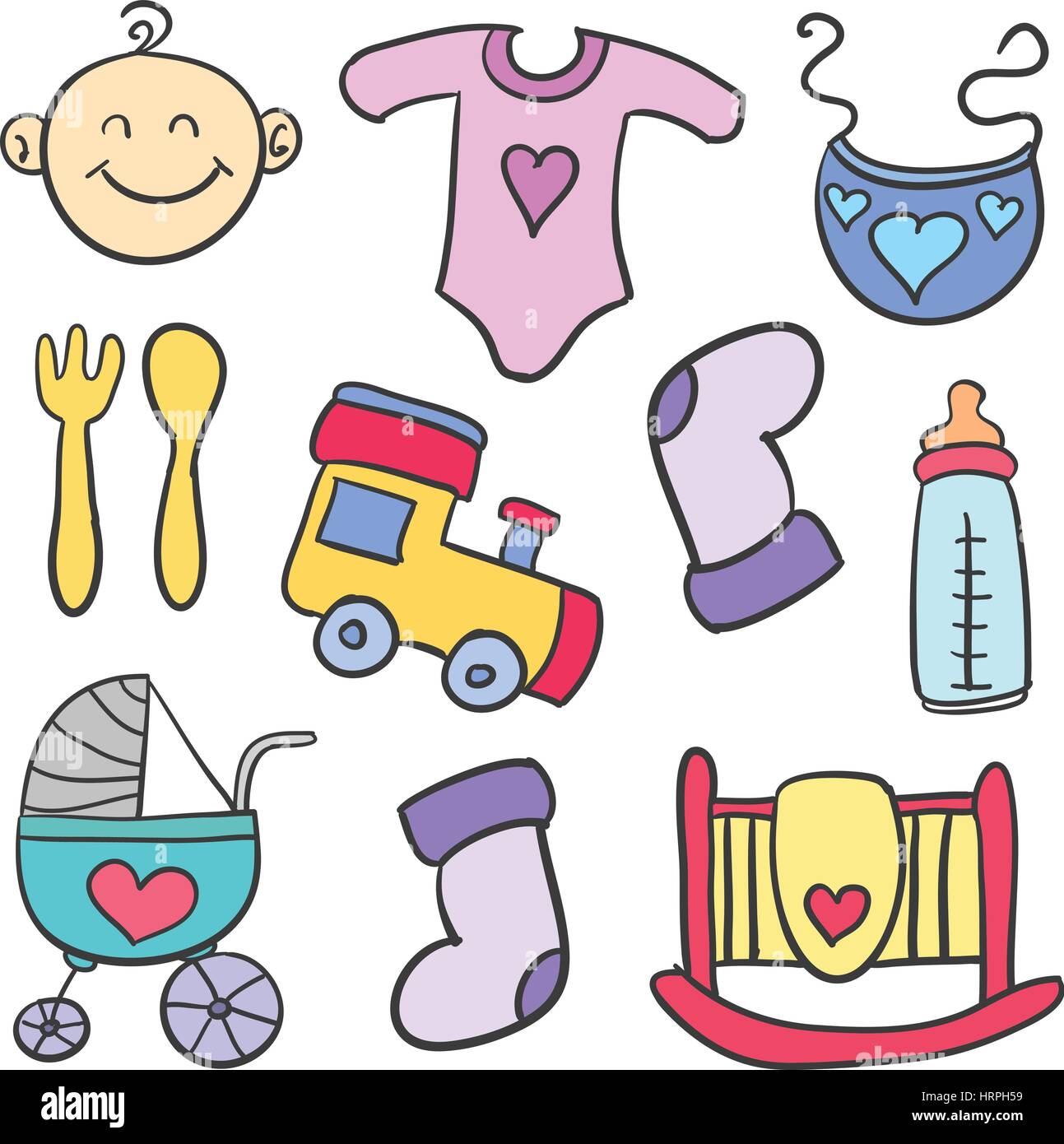 Doodle of element toys for baby Stock Vector Image & Art - Alamy
