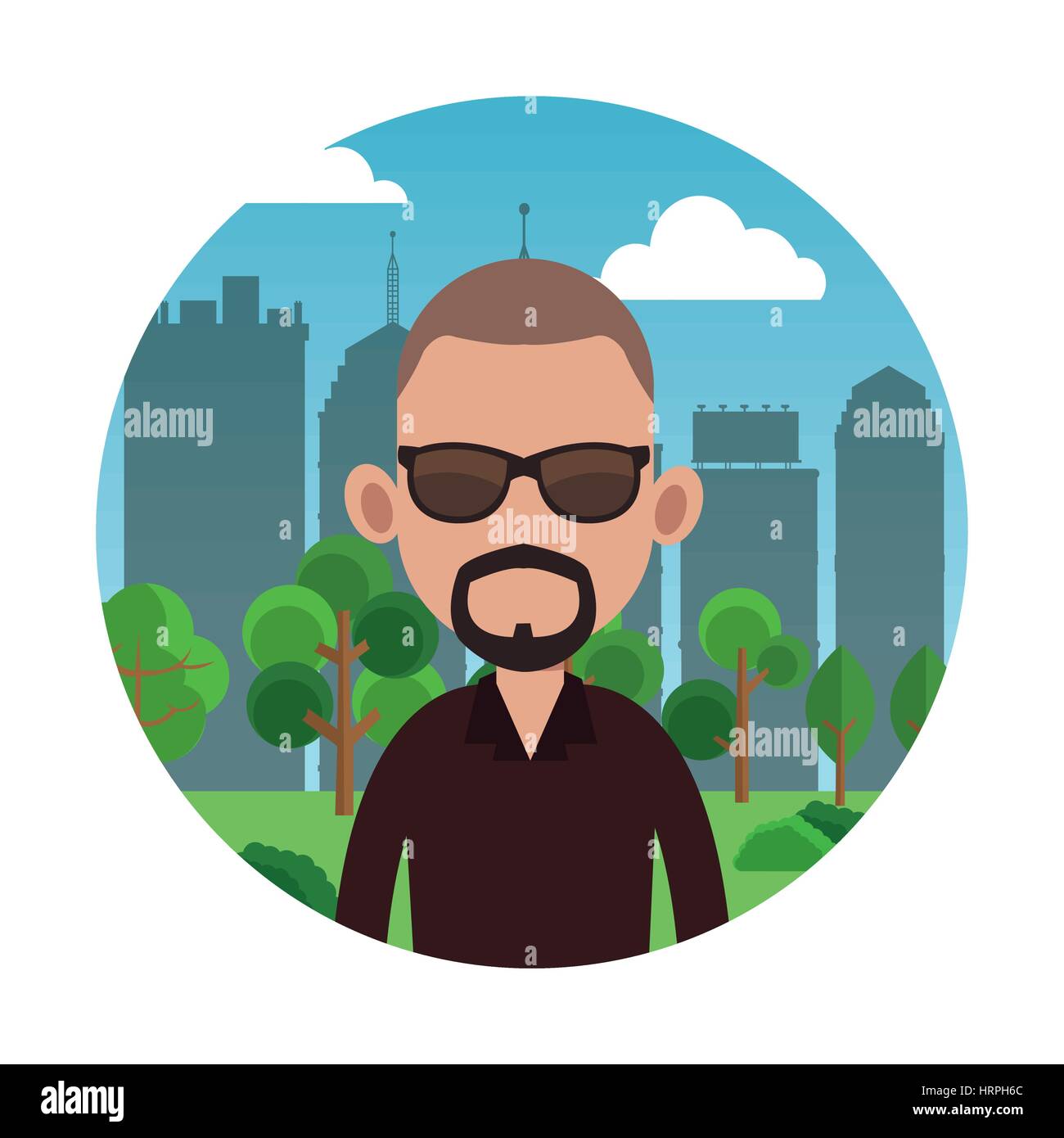 City bearded Stock Vector Images - Alamy